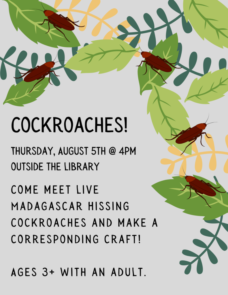 Cockroaches! – Woodbridge Town Library